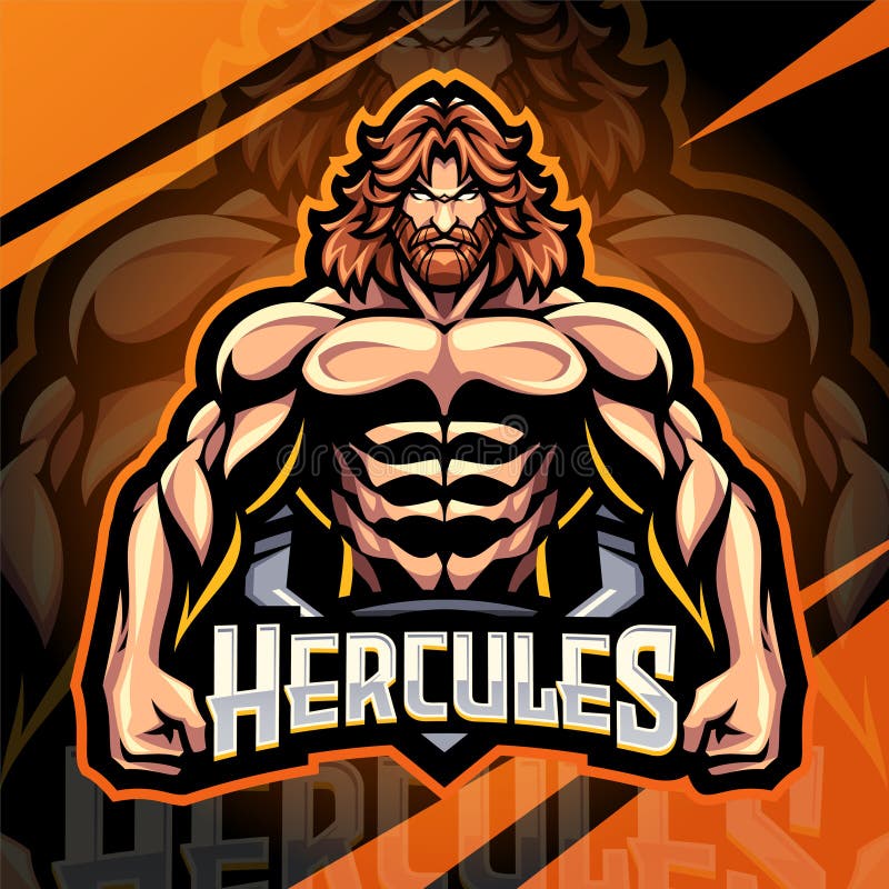 Hercules Esport Mascot Logo Design Stock Illustration - Illustration of ...