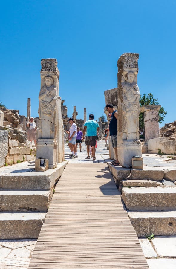Hercules Gate Columns in the Ancient Greek City of Ephesus, Turkey ...