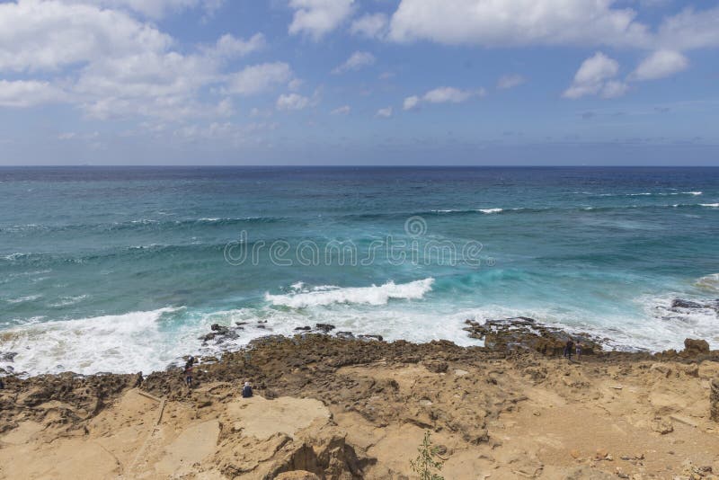 Hercules grotto in morocco stock photo. Image of blue - 197812132