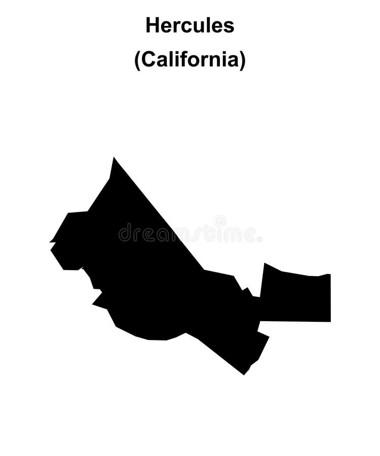 Hercules outline map stock vector. Illustration of california - 356994509