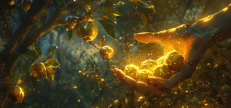 Hercules Reaching for the Golden Apples in the Garden of the Hesperides ...