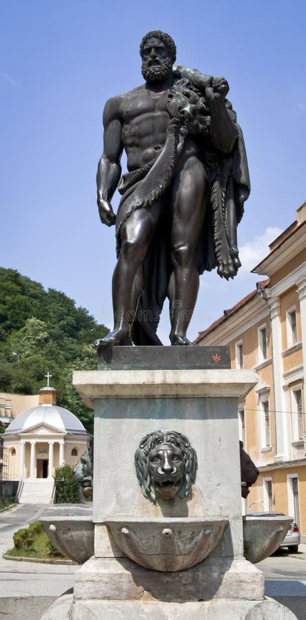 Hercules Statue by William Brodie, Portmeirion, Wales, Uk Stock Image ...