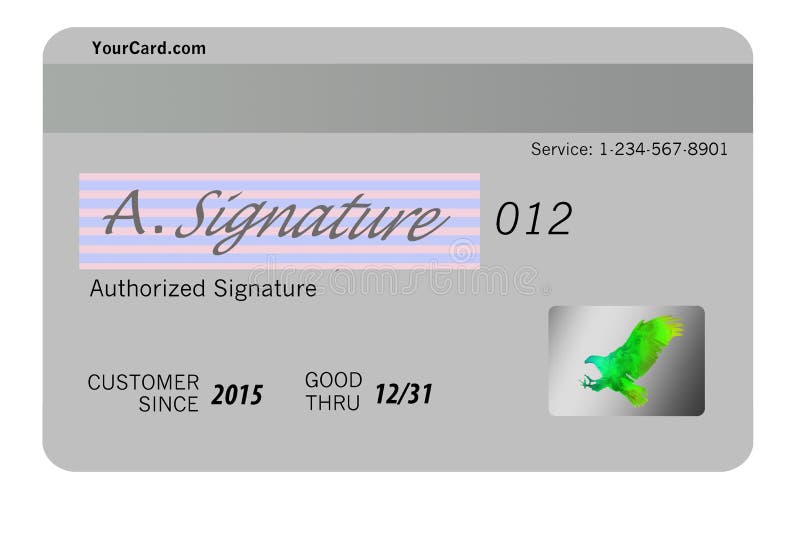 Here is the Back of a Credit Card. Stock Illustration - Illustration of ...