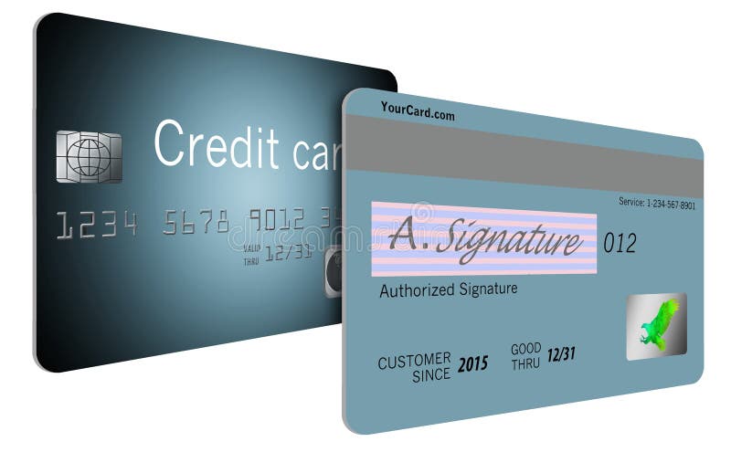 Here is the Back of a Credit Card. Stock Illustration - Illustration of ...