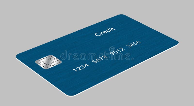 Here is a Blue Generic Mock Credit Card Stock Image - Image of paying ...
