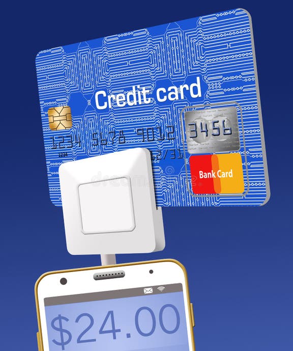Here is a Cell Phone Credit Card Reader Stock Image - Image of commerce ...