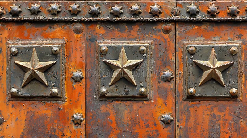 Here is a Close-up of a Distressed Metal Wall Panel. Stock Image ...