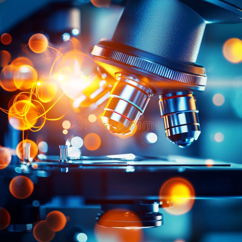 Here is a Close-up Shot of a Microscope, Highlighting Its Lens and ...