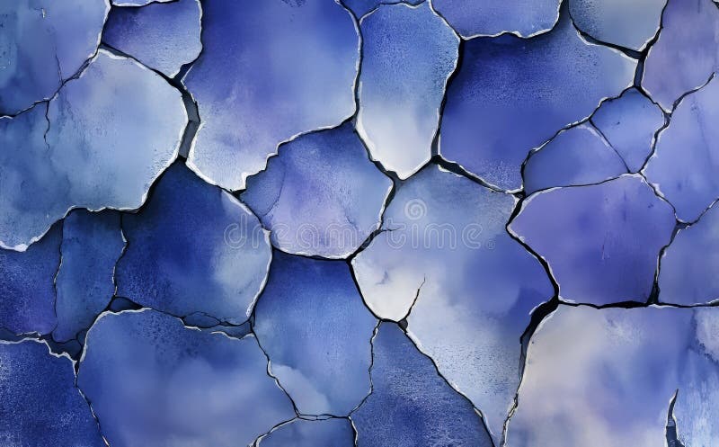 Here is a Close-up of a Textured Blue Ice Surface with Cracks ...