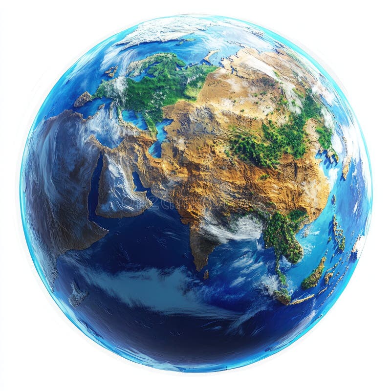 Here is a Closeup View of a Globe Placed on a Clean White Background ...