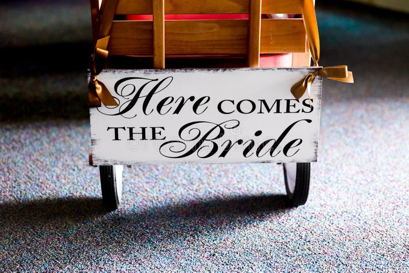 Here Comes the Bride stock photo. Image of wedding, wagon - 80155346