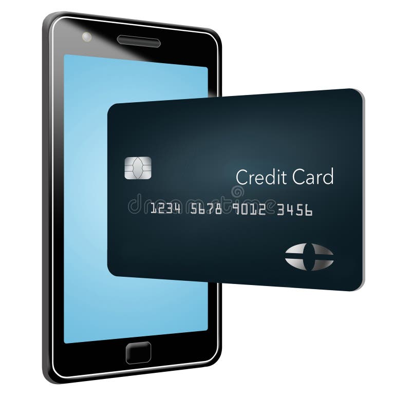 Here is a Credit Card and a Cell Phone Stock Illustration ...