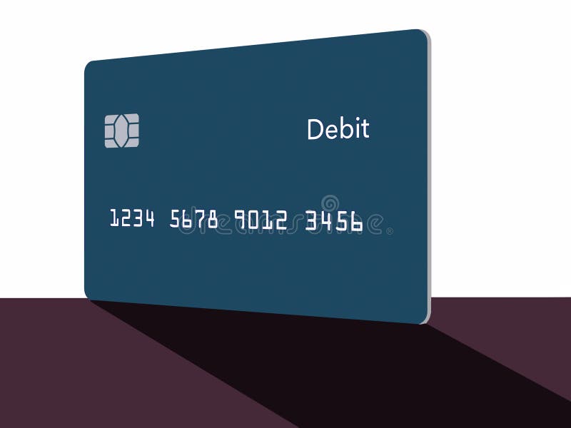 Here is a Debit Card Casting a Long Shadow Stock Illustration ...
