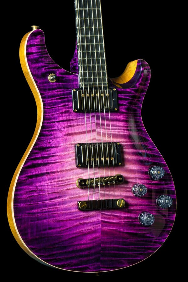 Highly Figured Purple Burst Electric Guita - Flamed Maple Ebony Eagle ...
