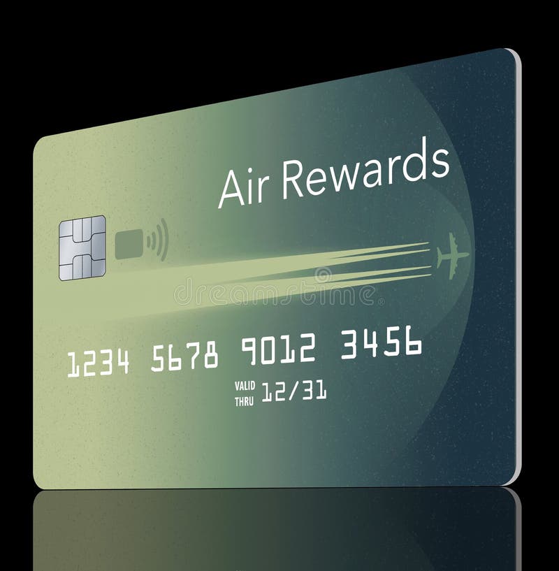 Here is a Generic Modern Air Rewards Credit Card. Stock Illustration ...