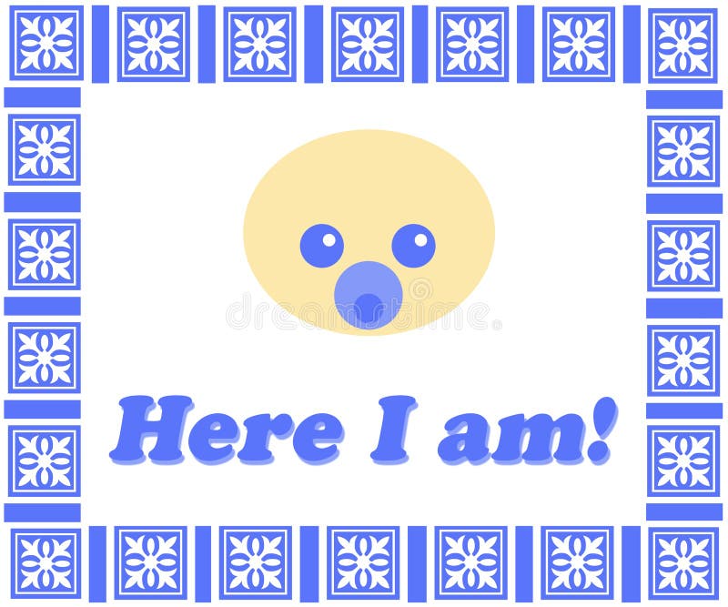 Here I am stock illustration. Illustration of decoration - 12010996