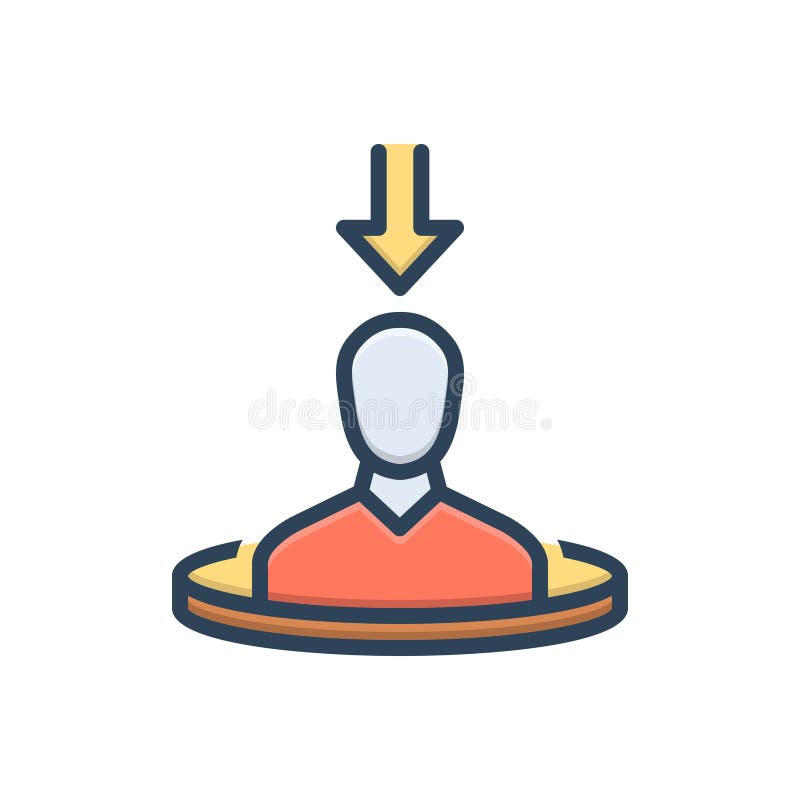 Color Illustration Icon for Here, Hither and Therein Stock Vector ...