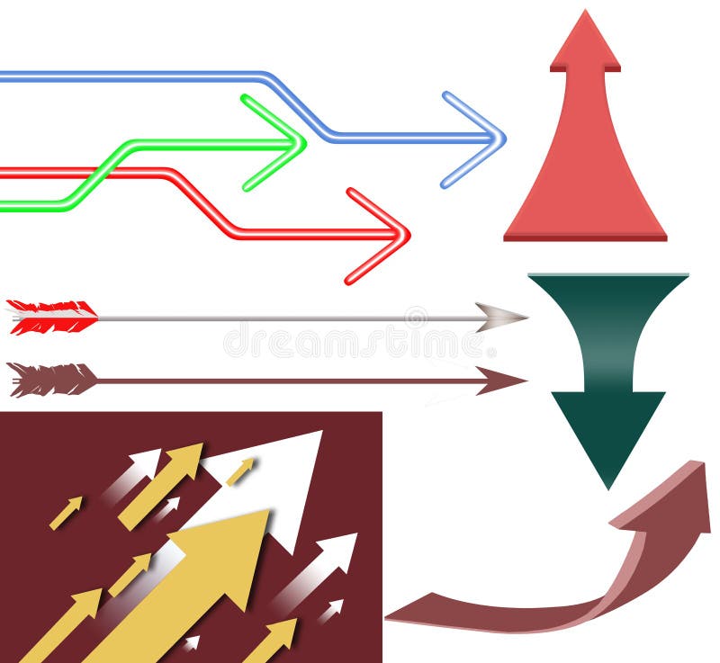 Here are isolated arrows stock illustration. Illustration of designer ...