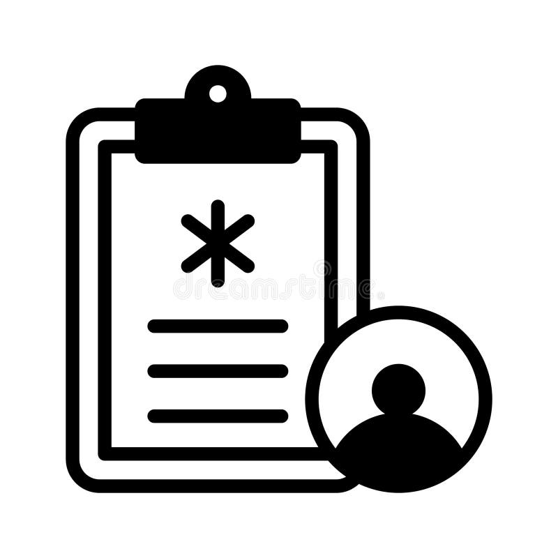 Here is a Latest Glyph Icon of Patient Data Report Stock Vector ...