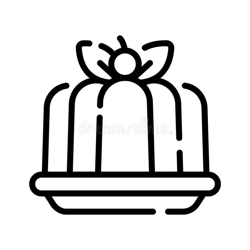 Here is a Latest Line Style Icon of Fruit Pudding Stock Vector ...