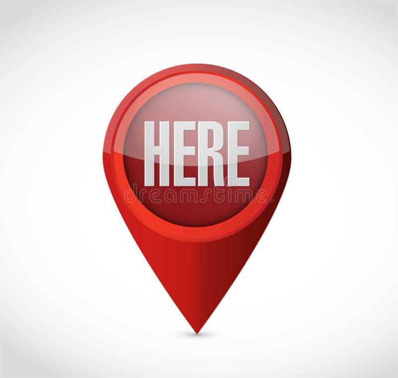 You are Here Pointer Locator Illustration Design Stock Illustration ...