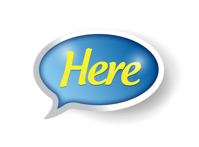 Here Location Pointer Sign Illustration Stock Illustration ...