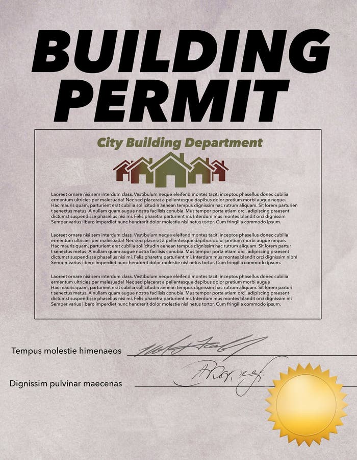 Here is a Mock Building Permit Here is a Mock Building Permit Stock ...