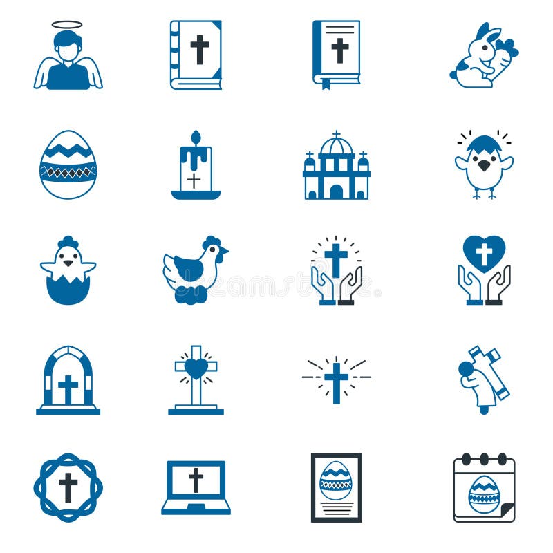 Easter Icon Pack stock illustration. Illustration of candle - 272179233