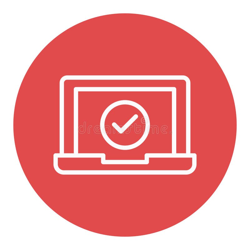 Laptop Verify Isolated Vector Icon Which Can Easily Modify or Edit ...