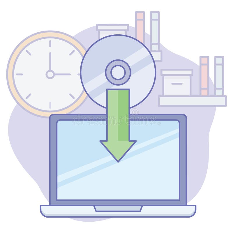 Disk Install Isolated Vector Icon Which Can Easily Modify or Edit Stock ...