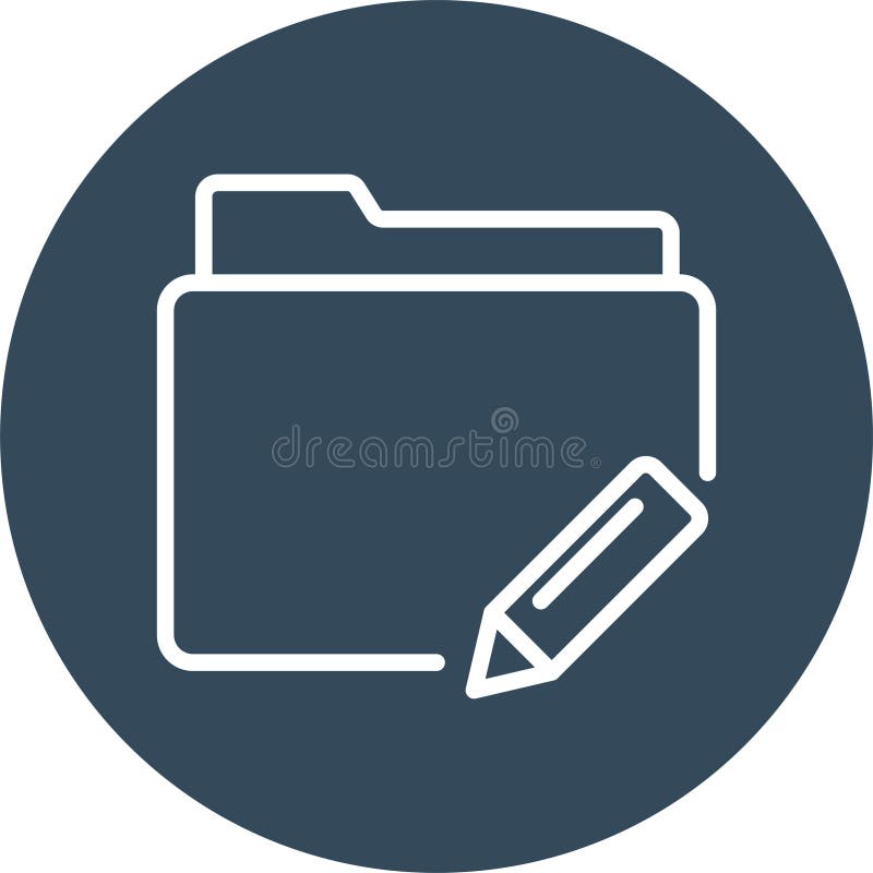 Folder Rename Isolated Vector Icon Which Can Easily Modify or Edit ...