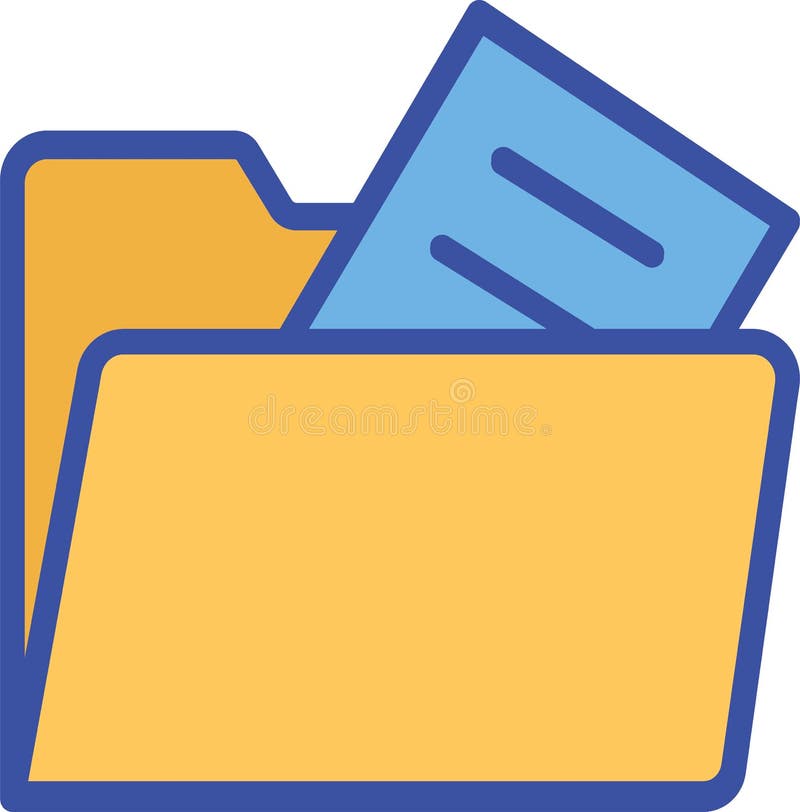 Document Folder Isolated Vector Icon Which Can Easily Modify or Edit ...