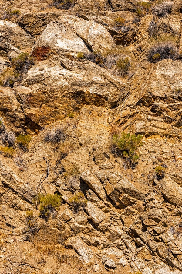 A Outcropping of Rock Along the Roadside in Arizona Stock Image - Image ...