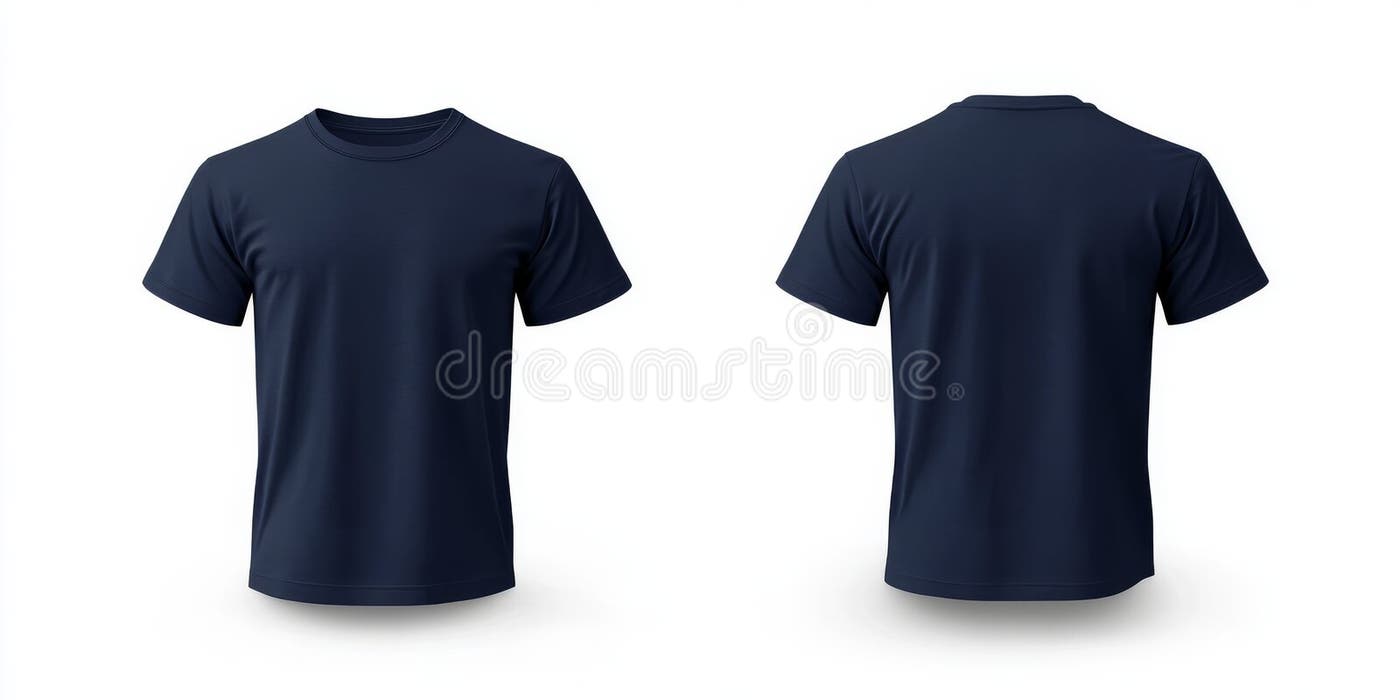 Navy Blue Tshirt Mockup Stock Illustrations – 617 Navy Blue Tshirt ...