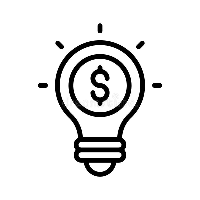 Here is a Premium Outline Icon of Business Idea Stock Vector ...