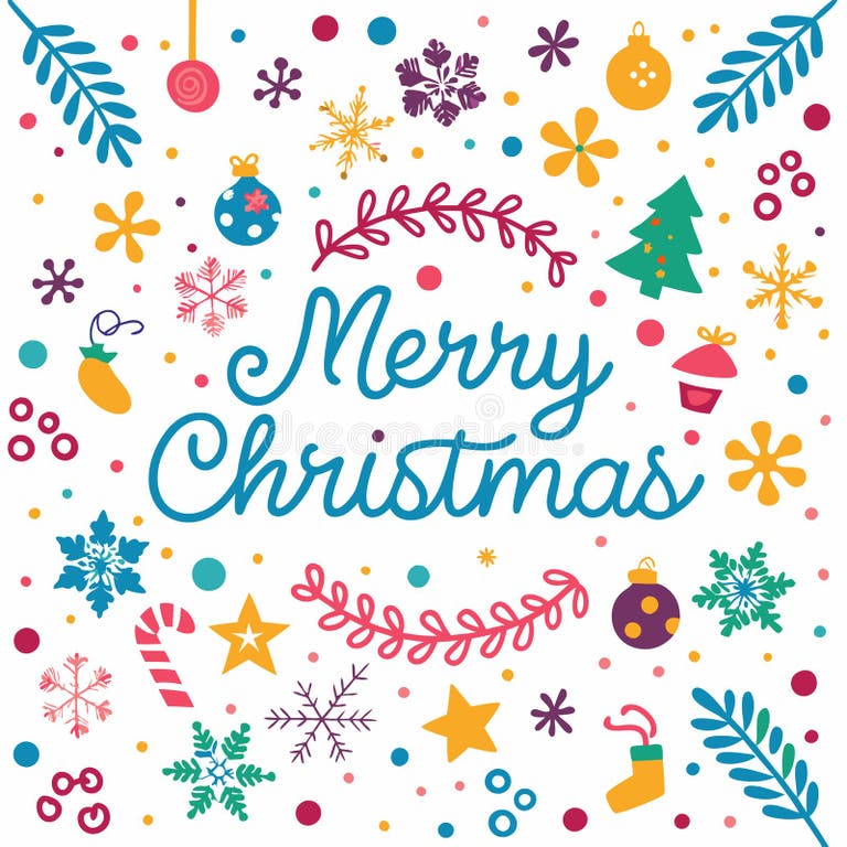 Merry Christmas Festive Design Stock Vector - Illustration of elements ...
