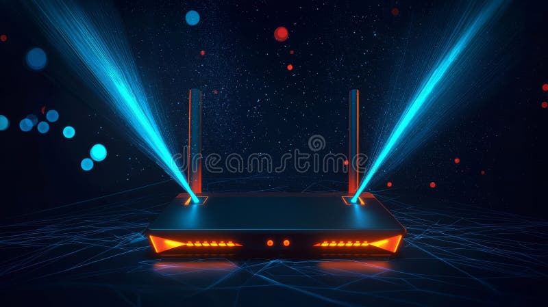 Here S an Illustrated Wireframe Low Poly Mesh Modem Router with ...