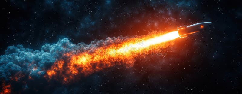 Here S the Information for the Image Rocket Launch in Space Stock ...