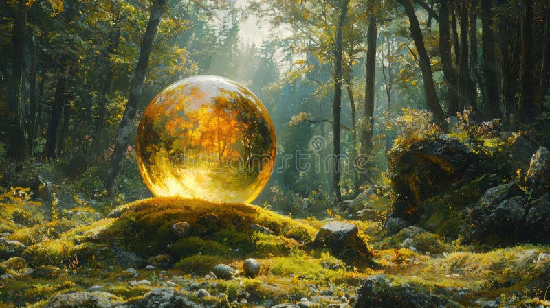 Here S the Response Enchanted Forest Orb Stock Illustration ...