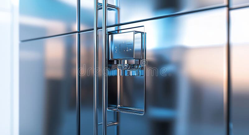 Here S a Side View of a White Rhomb Magnet on a Fridge Stock Image ...
