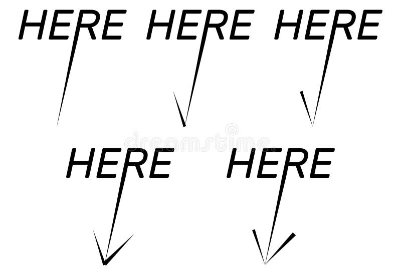 Here, Simple and Elegant Pointers. Icon Stock Vector - Illustration of ...