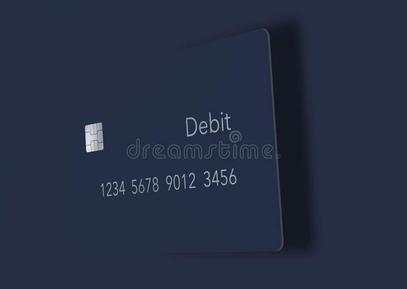 Here is a Simple Modern Blue Debit Card Stock Illustration ...