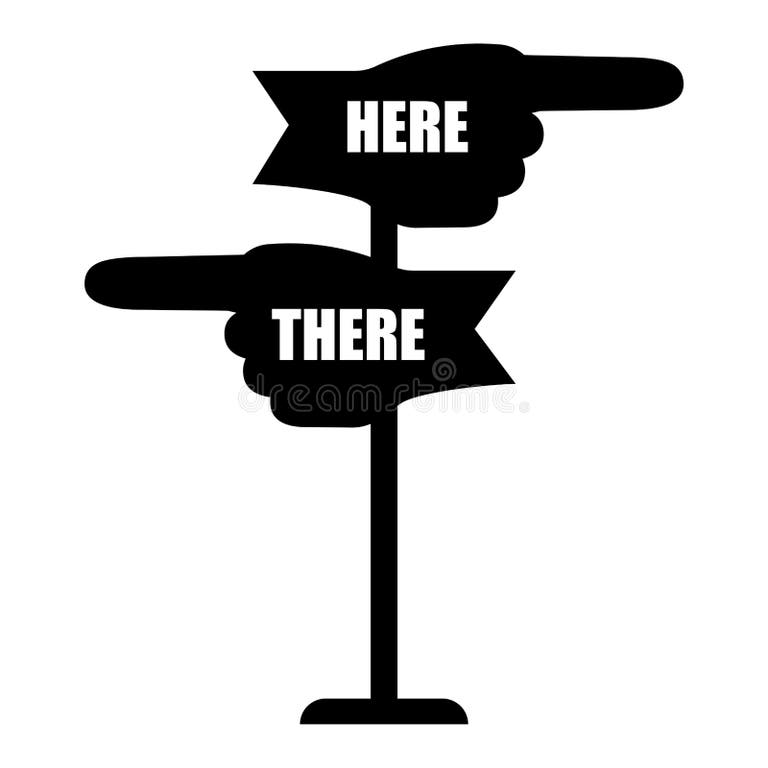 Here There Black Hand Pointers. Vector Illustration Stock Vector ...