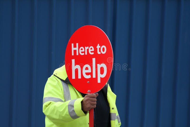 Here to help stock image. Image of assistant, sign, stuartkey - 457859