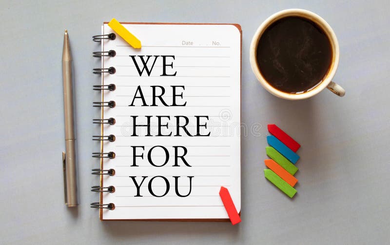 We are Here To Help, Text Message on White Paper Stock Image - Image of ...