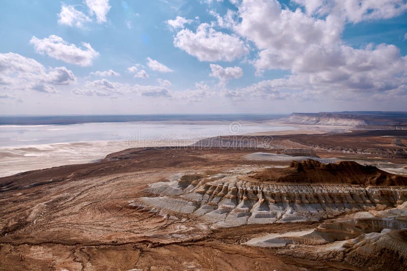 On the Ustyurt Plateau. Uplands of the Ustyurt Plateau. Stock Photo ...