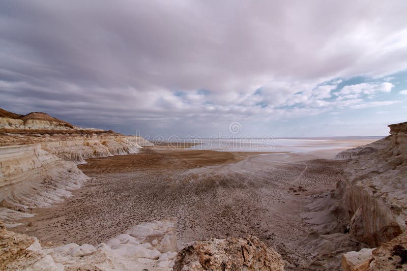 On the Ustyurt Plateau. Uplands of the Ustyurt Plateau. Stock Photo ...
