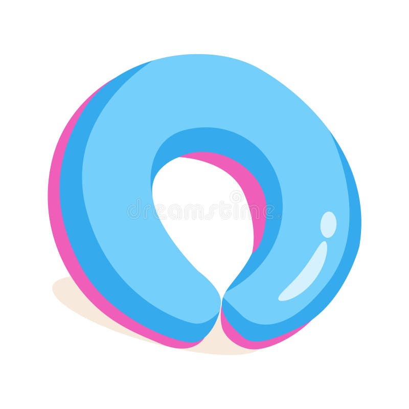 Here is a Visually Appealing 3d Icon of Neck Pillow Stock Illustration - Illustration of vector ...