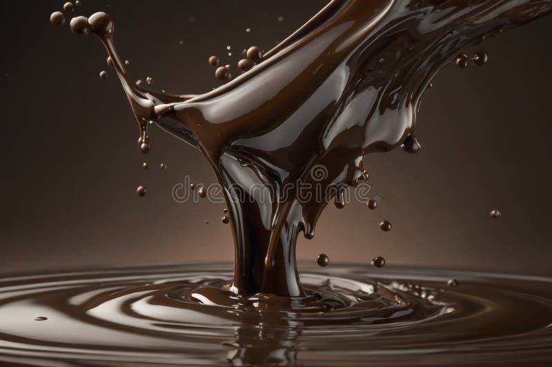 Here You Can See a Splash of Chocolate Stock Illustration ...