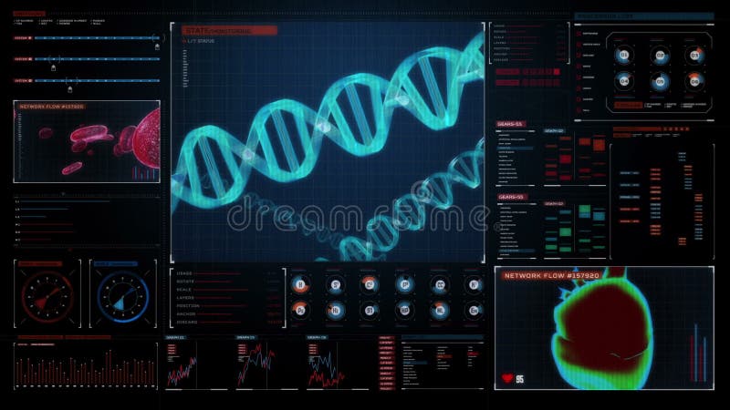 Heredity.Human DNA, Futuristic Medical Application. Digital User ...